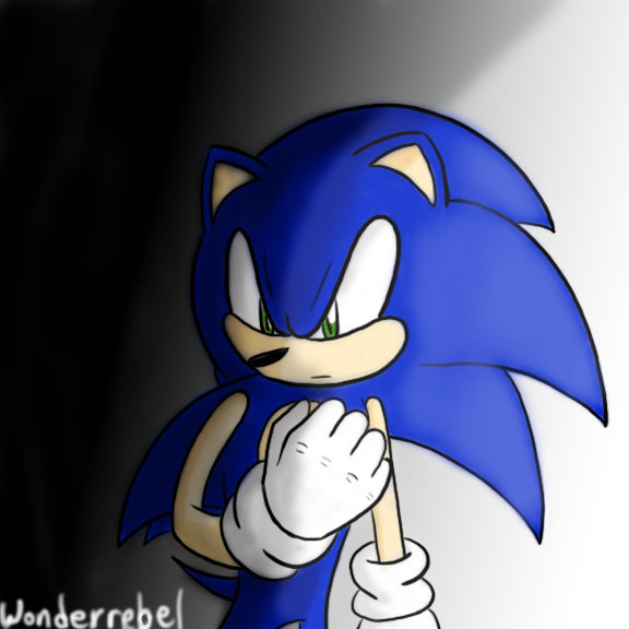Sonic shading practice by WonderRebel on DeviantArt