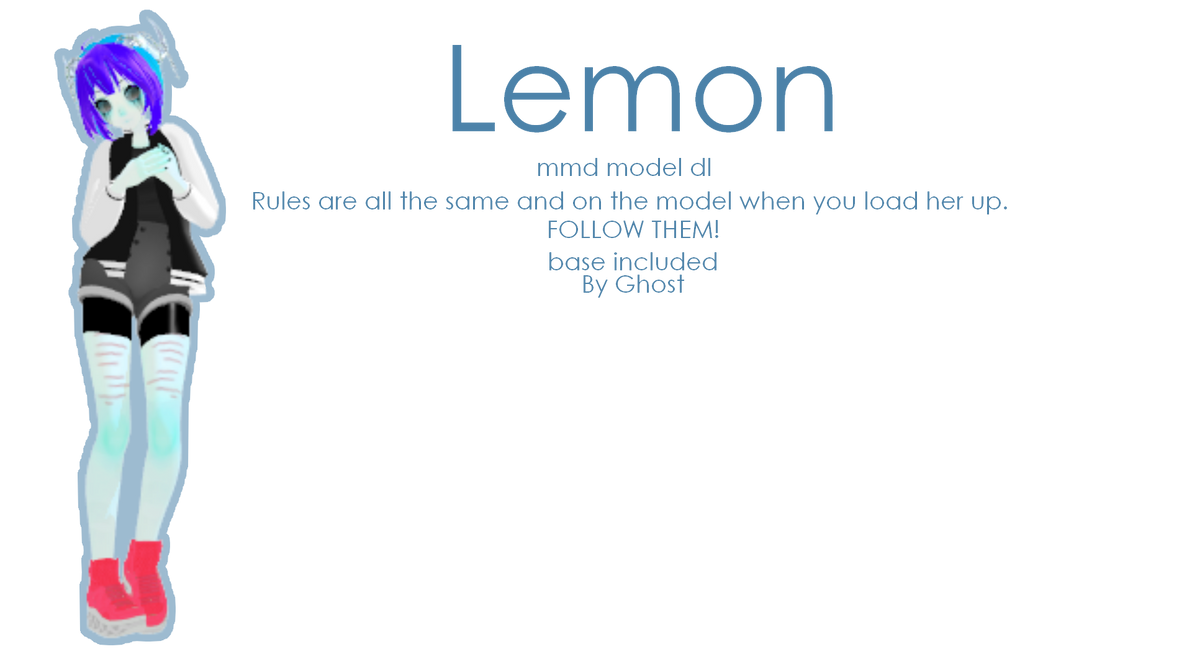 Lemon mmd model oc dl by DandereLPSendermen on DeviantArt