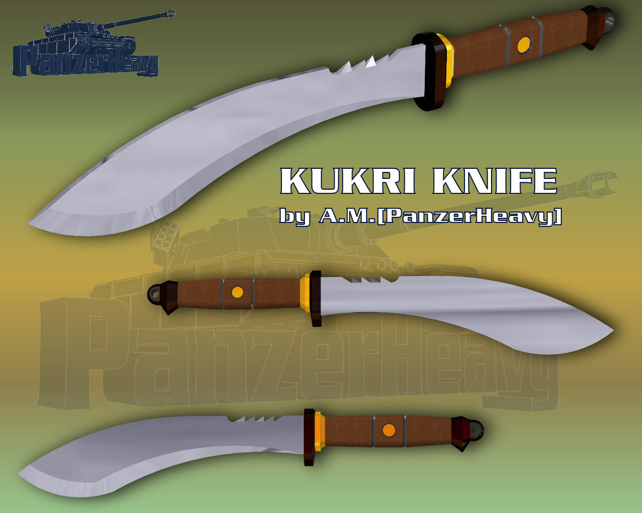 Kukri knife by PanzerHeavy XPS by panzerheavy on DeviantArt
