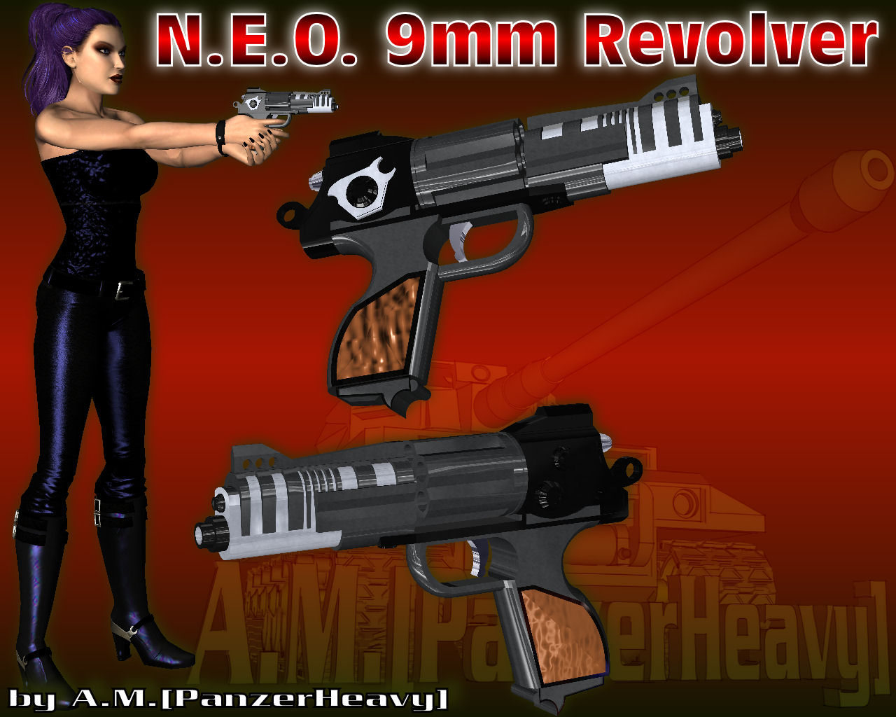 NEO 9mm Revolver XPS by PanzerHeavy by panzerheavy on DeviantArt