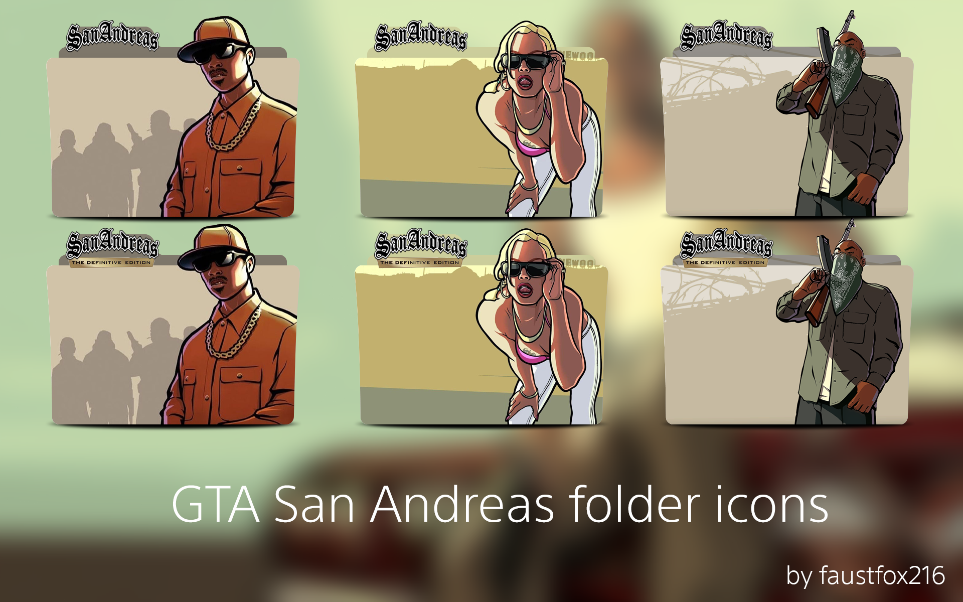 GTA San Andreas folder icons by faustfox216 on DeviantArt