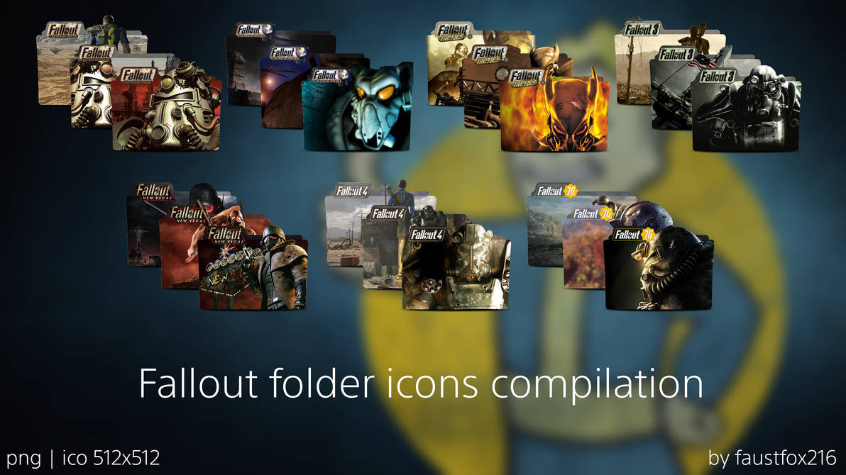 Fallout folder icons compilation by faustfox216 on DeviantArt