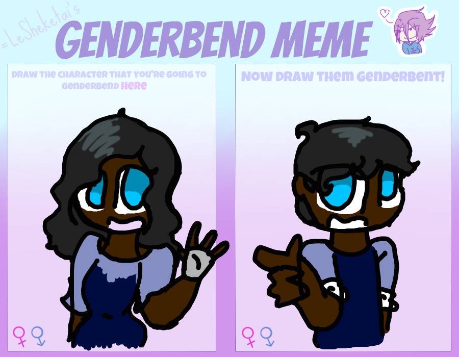GenderBent Meme - Bleu Purple by PxstelSadie on DeviantArt