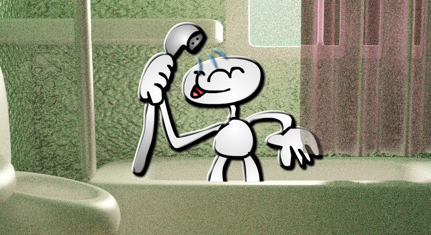 Oscar the Alien shower animation by animacionespola on DeviantArt