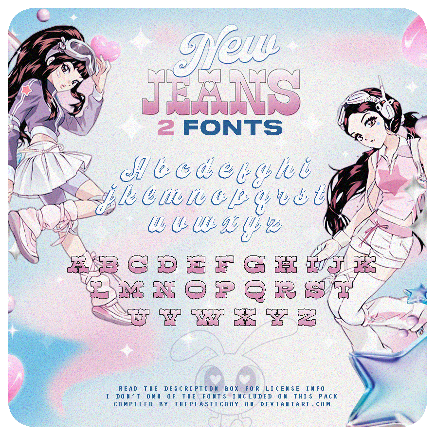 NEWJEANS X POWERPUFF GIRLS FONTS by theplasticboy by ThePlasticBoy on DeviantArt