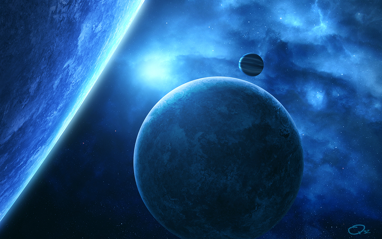 Blue Spacescape WP by QAuZ on DeviantArt