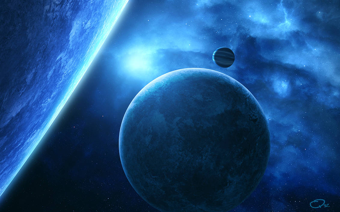 Blue Spacescape WP by QAuZ on DeviantArt