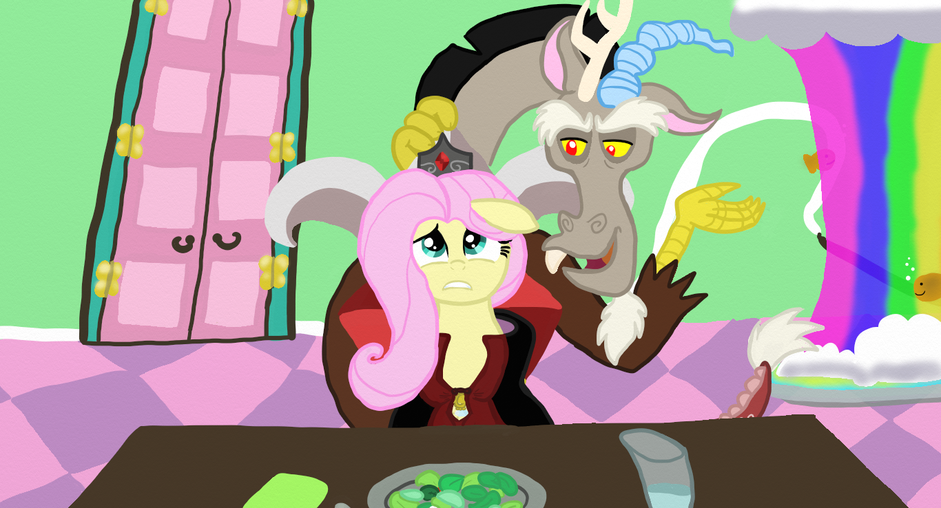 Mlp Discord And Fluttershy Bride Of Discord