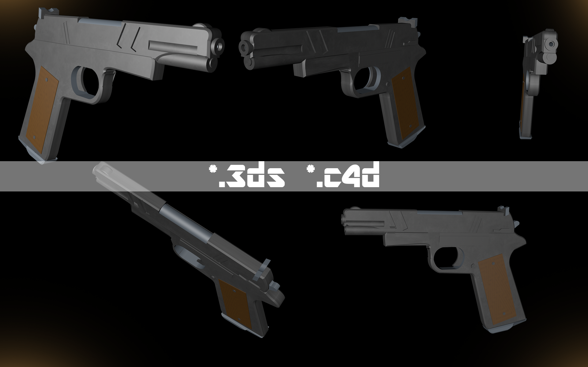 Pistol model 3D by aleksicaxd on DeviantArt