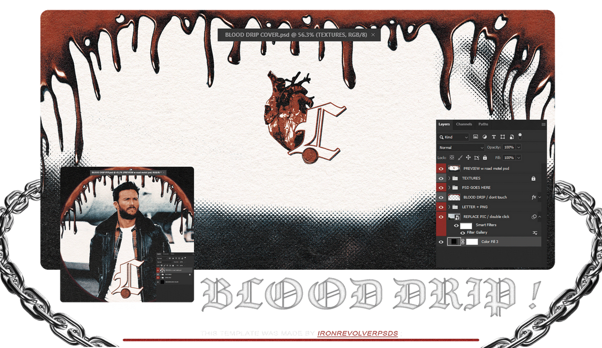 BLOOD DRIP LAYOUT TEMPLATE by ironrevolverpsds on DeviantArt