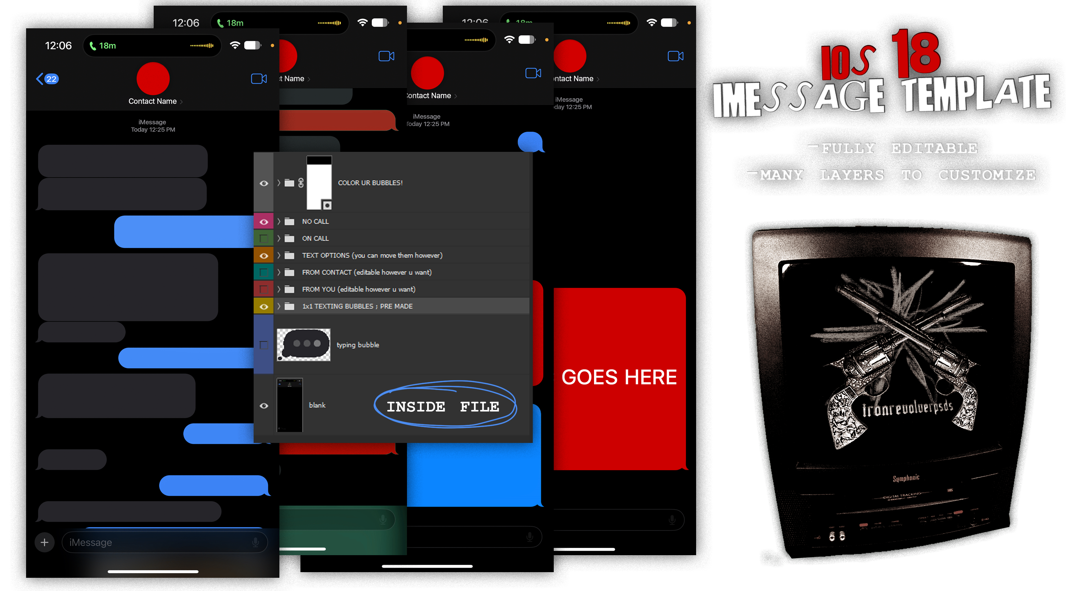 IOS 18 IMESSAGE TEMPLATE by sawbonesources on DeviantArt