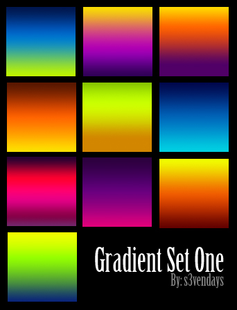 Gradient Set One by s3vendays on DeviantArt