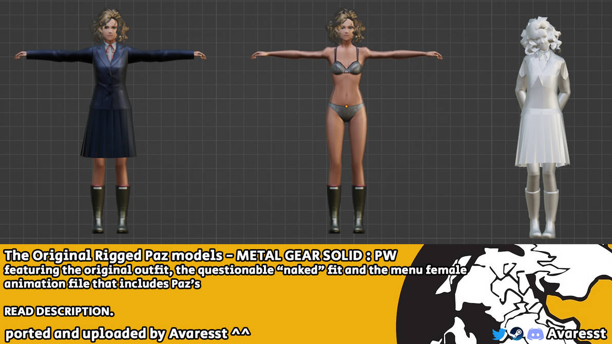 Paz Ortega 3d model (MGS:PW) by Avaresst on DeviantArt