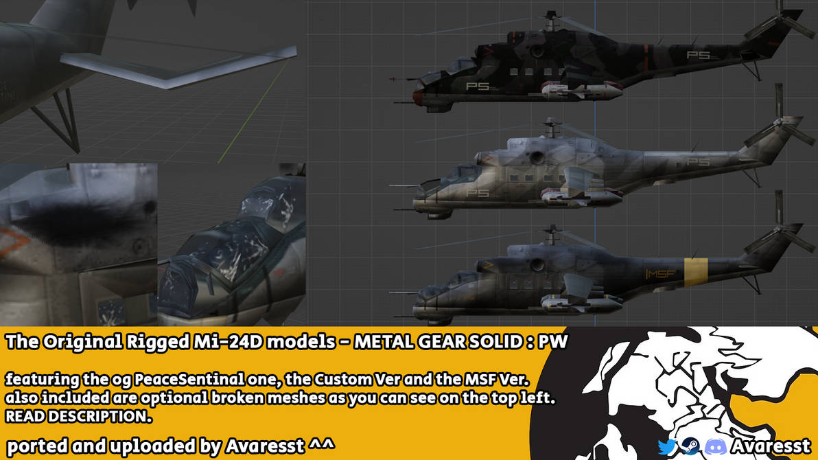 All Mi-24D 3d models (MGS:PW) by Avaresst on DeviantArt