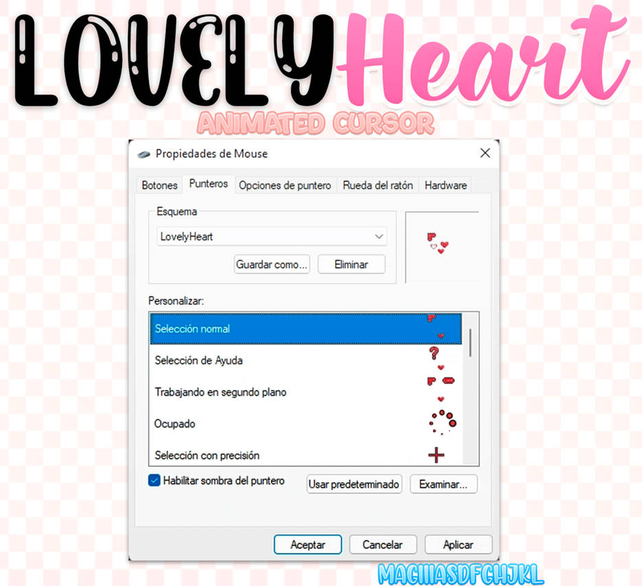 Cursor LovelyHeart by MagiiiAsdfghjkl on DeviantArt
