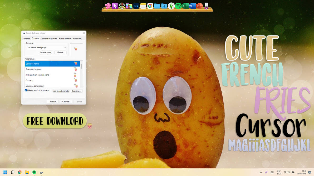 Cursor Cute French Fries by MagiiiAsdfghjkl on DeviantArt