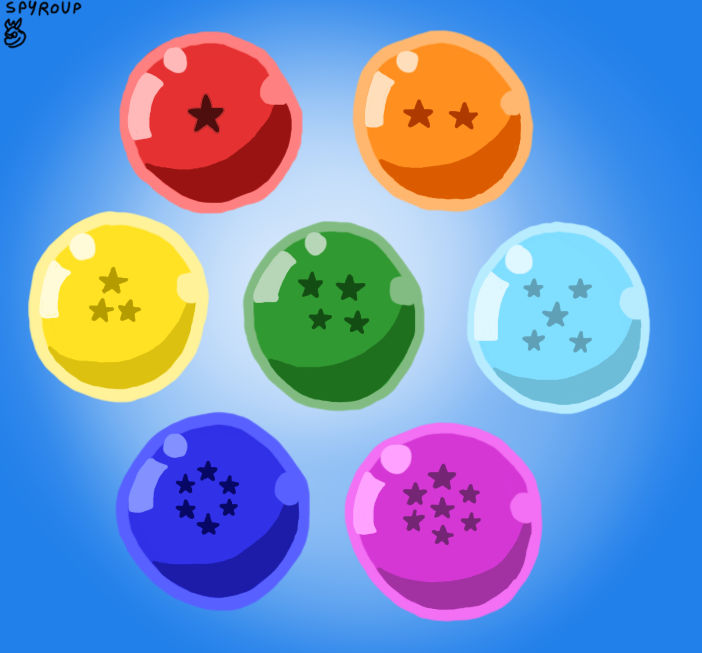 Colorful Dragon Balls by SpyroUp on DeviantArt