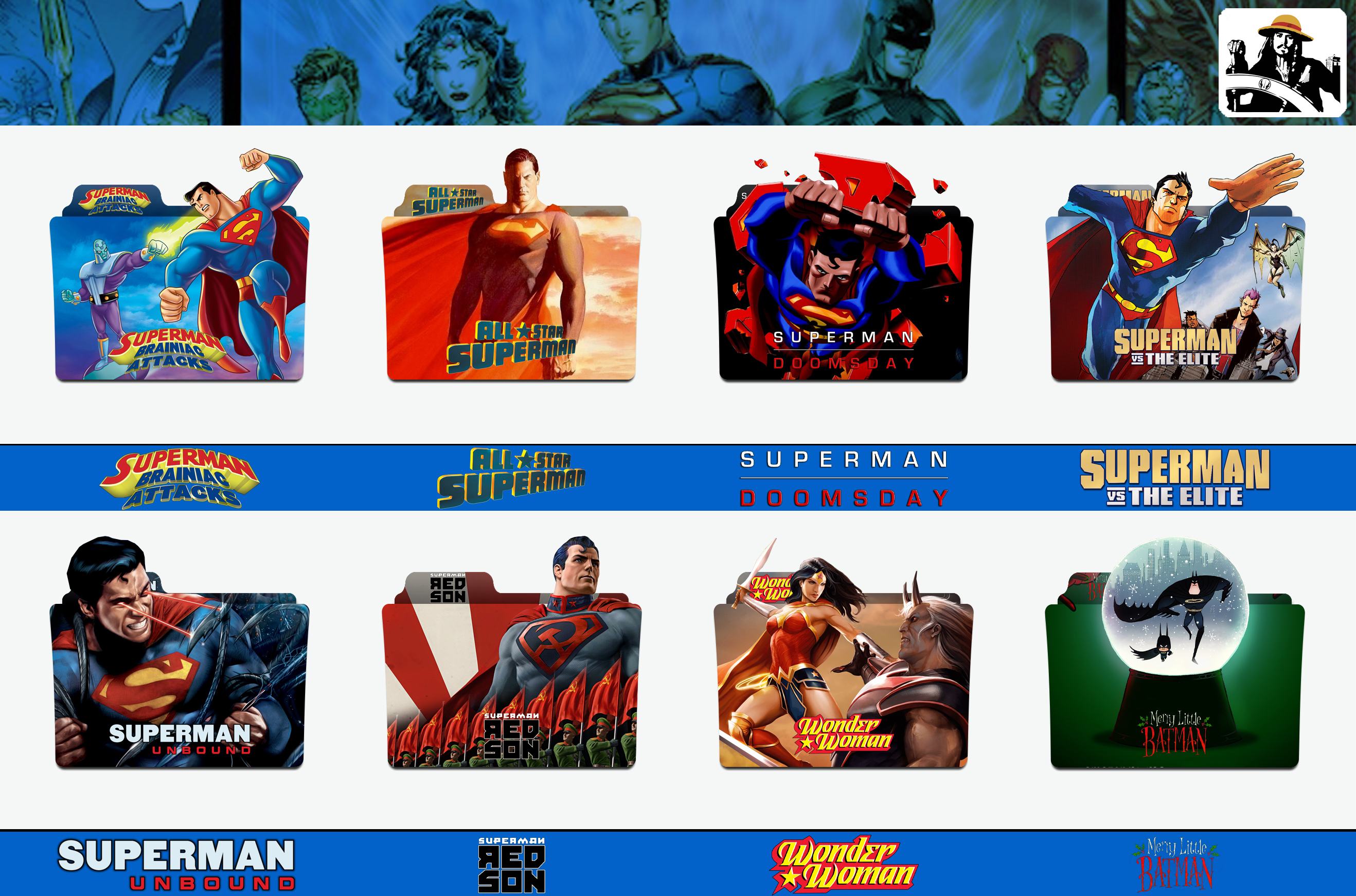 DC Animated Universe Folder Icon Pack 01 by IMAF4NBOY on DeviantArt