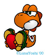 Old: Animated Yoshi eating apples. by LuLuLunaBuna on DeviantArt