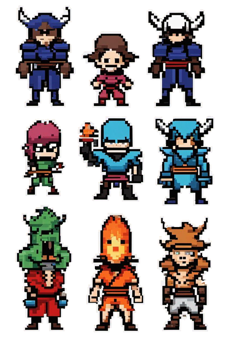 Pixel Heroes, FREE by FutureRender on DeviantArt