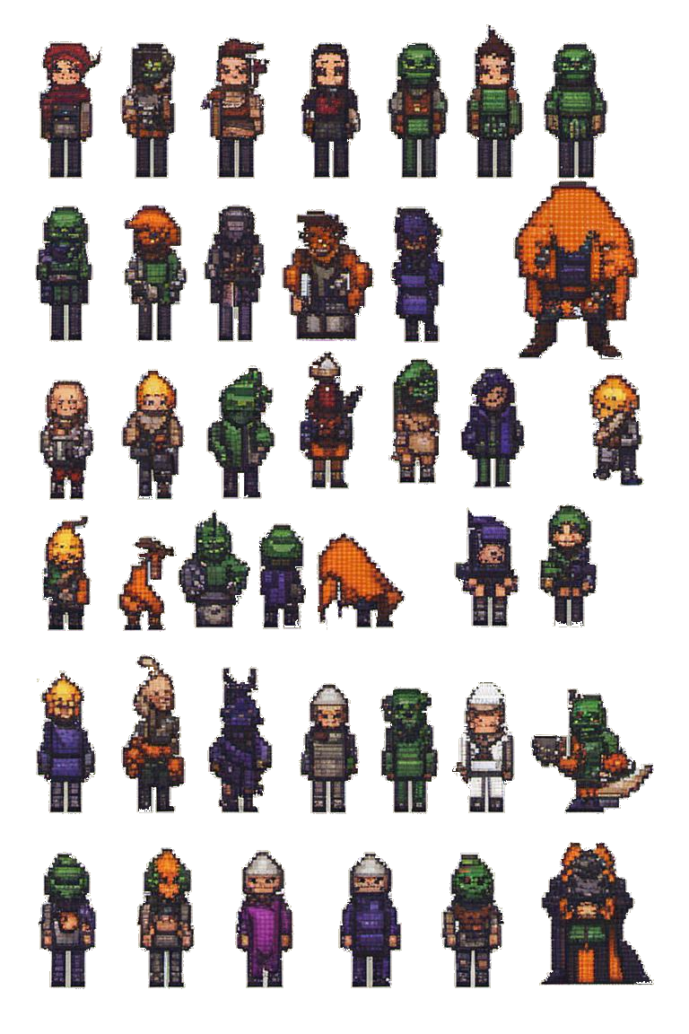 Pixel Characters by FutureRender on DeviantArt
