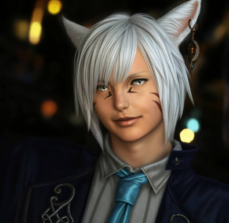 Smiling Miqo'te by MiyaHeartilly on DeviantArt