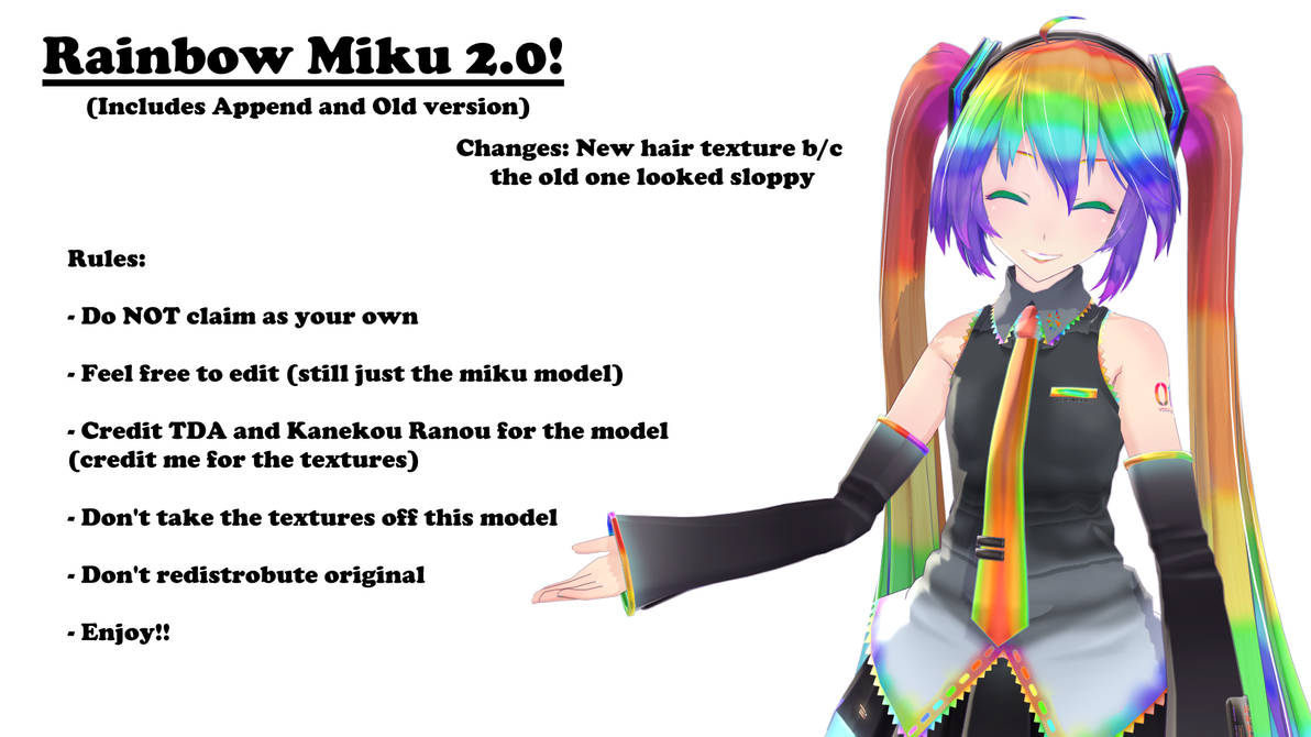 Rainbow Miku 2.0 DL! by PurpleGhostlyWolf on DeviantArt
