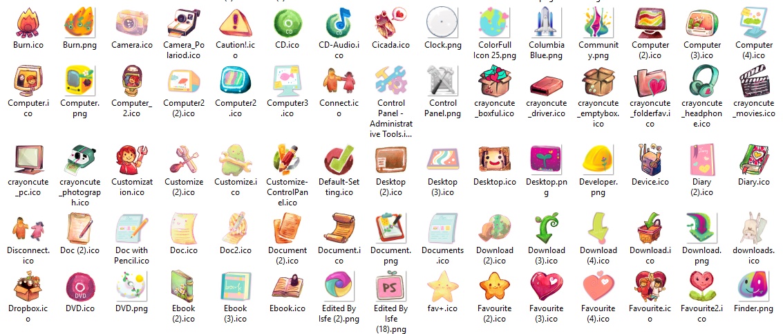 girly icons pack by frannahrbert on DeviantArt