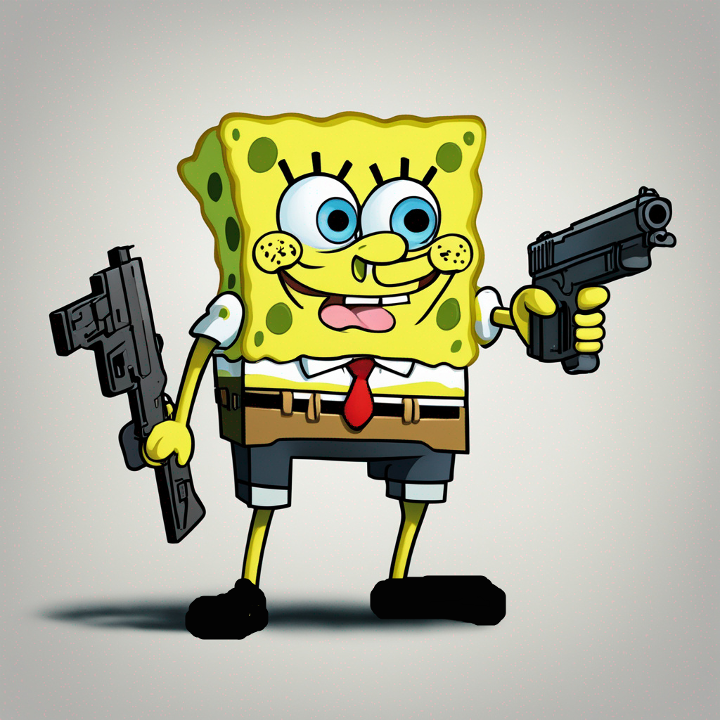 spongebob with a gun by SpongeBobFanboy5000 on DeviantArt
