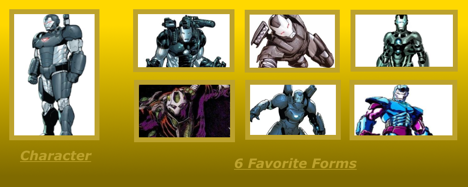 War Machine's 6 fav alt suits by GalvaEmperor on DeviantArt