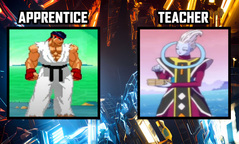 Whis taught Ryu the Mushin form by GalvaEmperor on DeviantArt