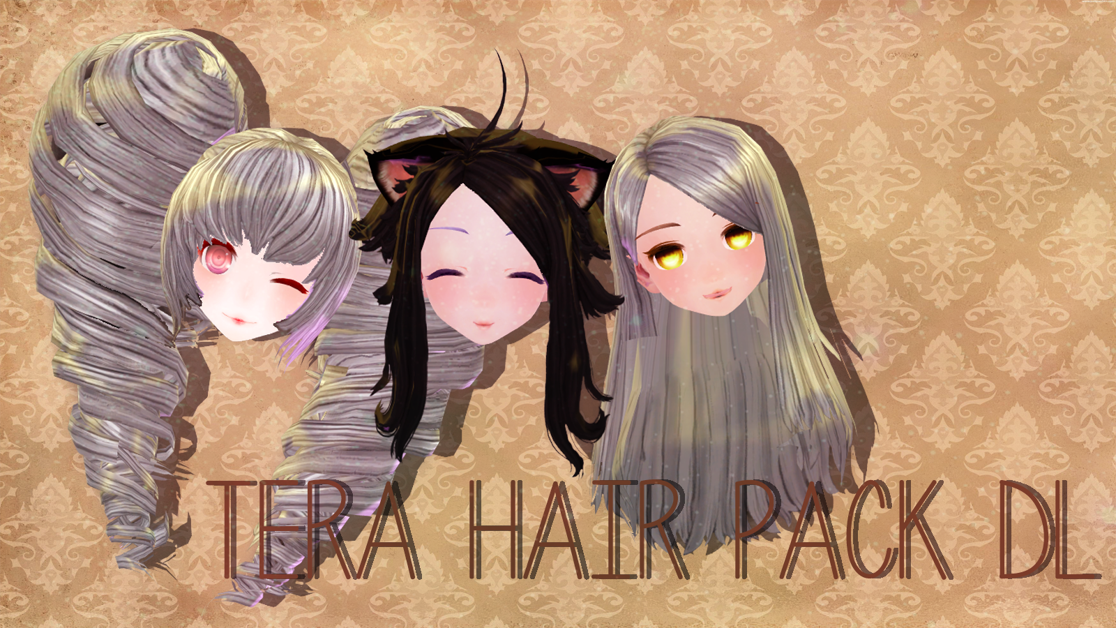 [MMD] Tera Hair Pack DL by luna-panda-love on DeviantArt