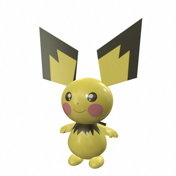 Pichu 3D Model by Dragonfoxgirl on DeviantArt