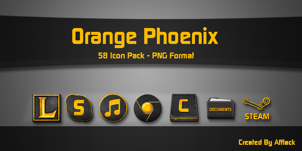 Orange Phoenix Icon Pack by Afflack70 on DeviantArt