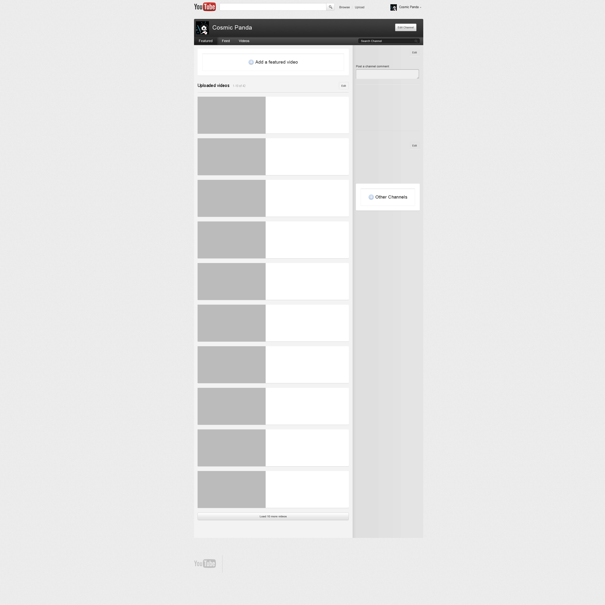 Free Youtube Layout .PSD by Draganja on DeviantArt