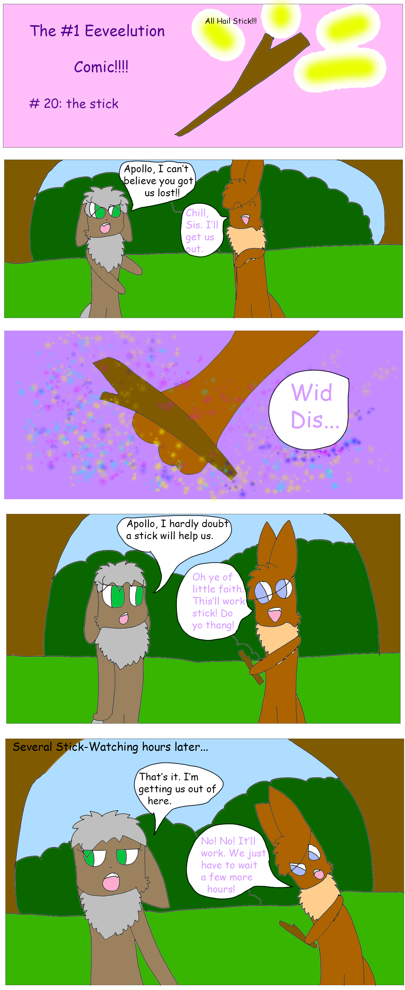 The #1 Eeveelution comic #20 The Stick by Eeveegirl219 on DeviantArt