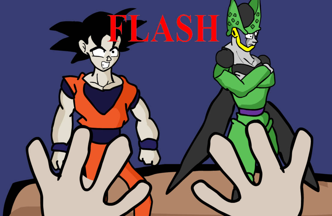 playing with Toys Goku and Cell by Dragon1931 on DeviantArt