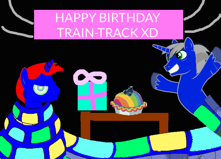 Birthday Pony: Train-track by Equestriasservant on DeviantArt