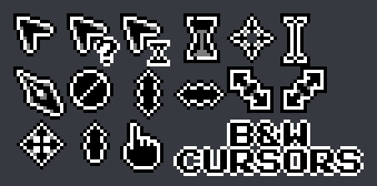 Black and White Cursors set by Livestraes on DeviantArt