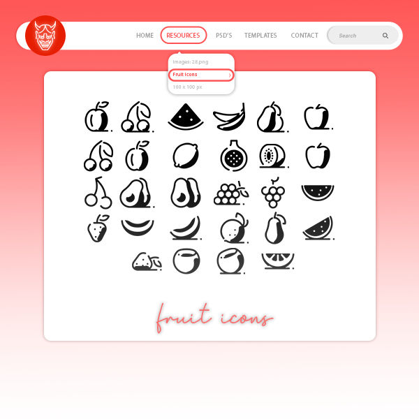Fruit Icons By Yokai.psd by YokaiEditions on DeviantArt