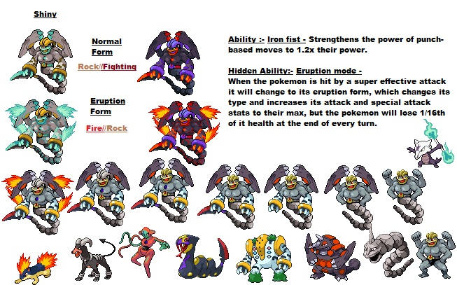 Eruption mode Fakemon by CaptainDredz369 on DeviantArt