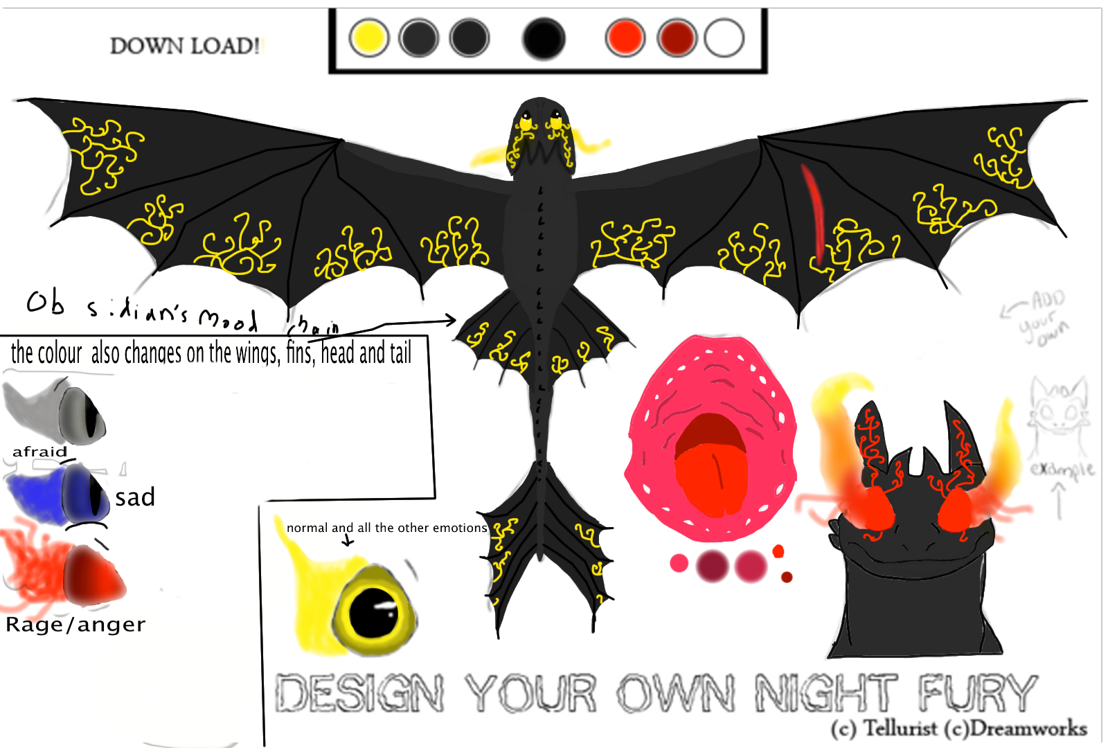 design your own night fury obsidian by obsidian1000 on DeviantArt