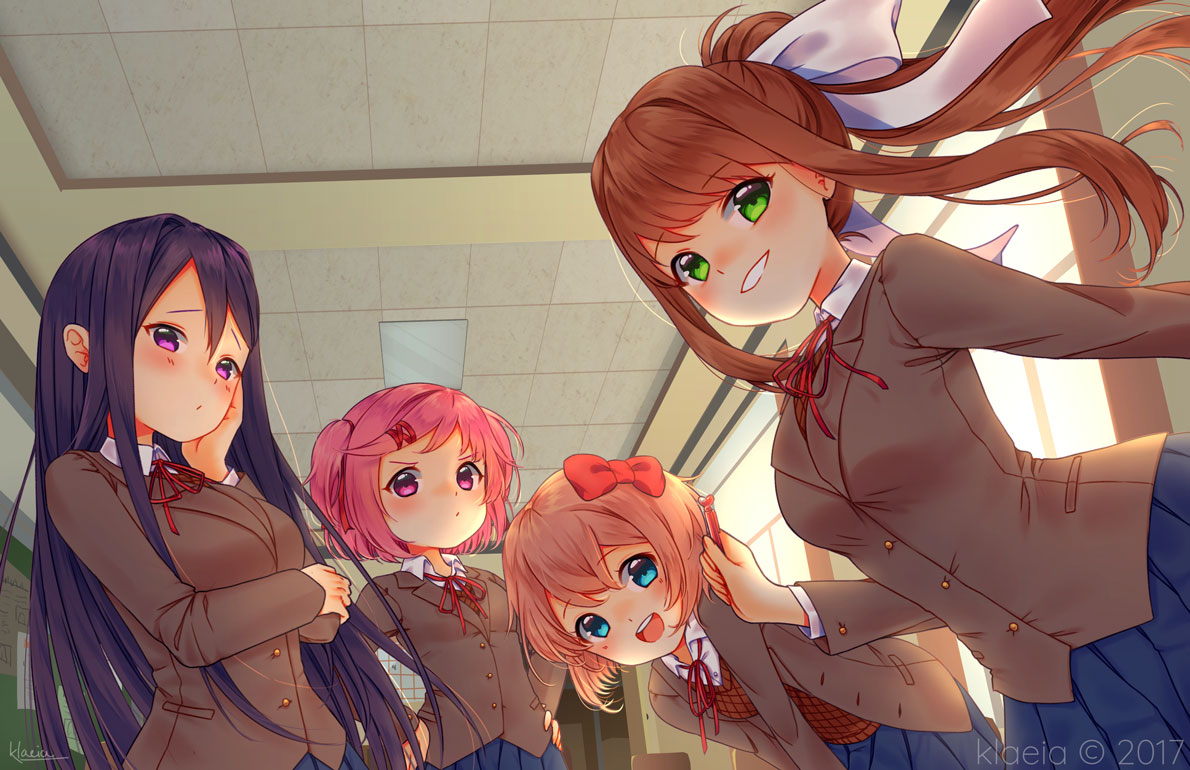 Yuri,Natsuki,Sayori and Monika by DDLCGirls on DeviantArt