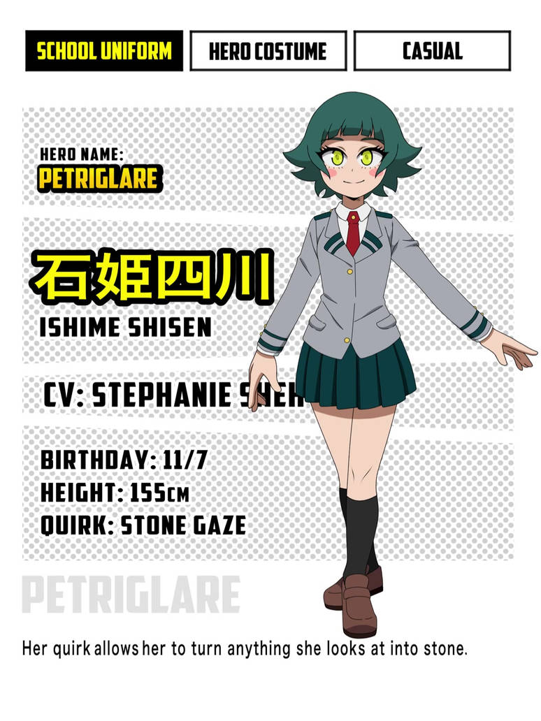 [BNHA OC] Ishime Shisen Profile by RageSiren on DeviantArt