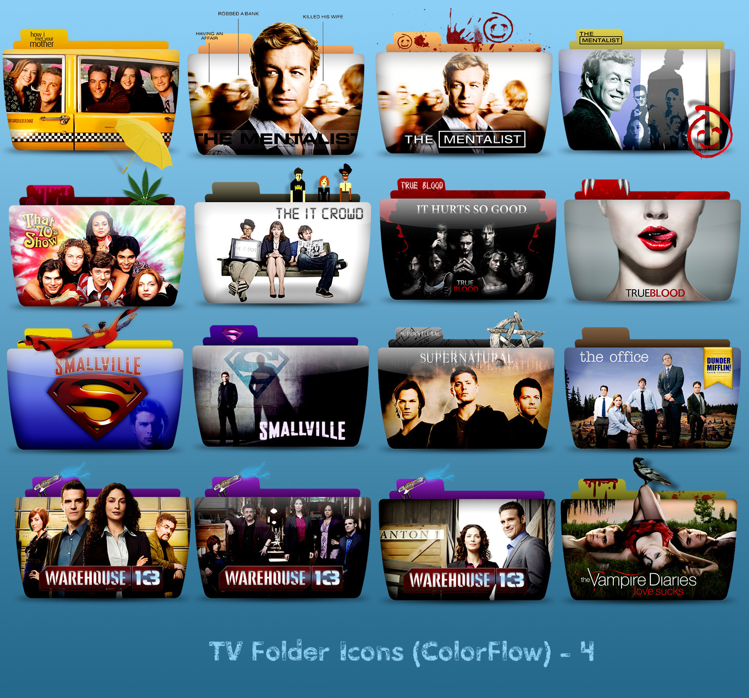 TV Folder Icons ColorFlow . Set 4 by ashtray4241 on DeviantArt