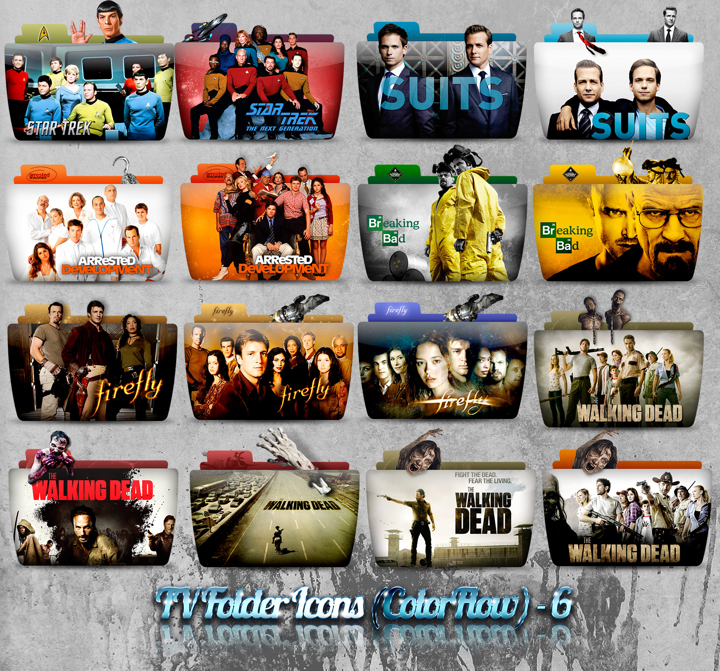TV Folder Icons ColorFlow . Set 6 by ashtray4241 on DeviantArt