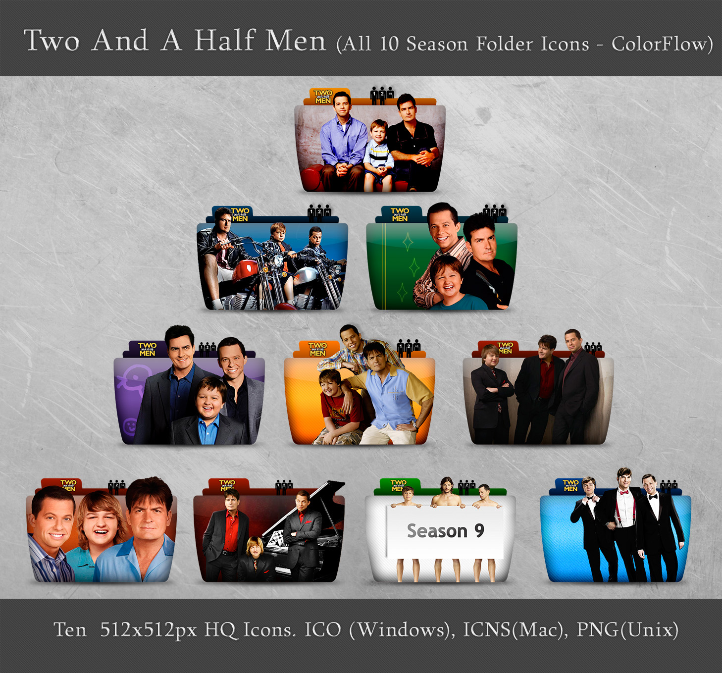 Two And A Half Men (All Seasons) Folder Icons by ashtray4241 on DeviantArt