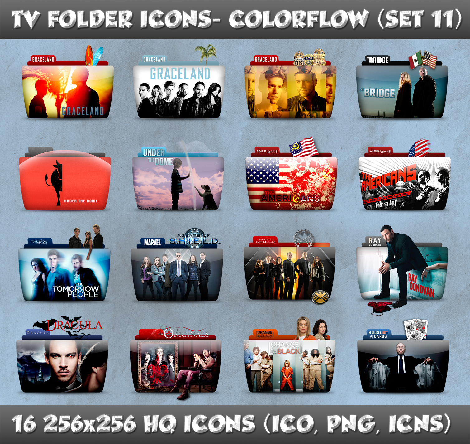 TV Folder Icons ColorFlow . Set 11 by ashtray4241 on DeviantArt