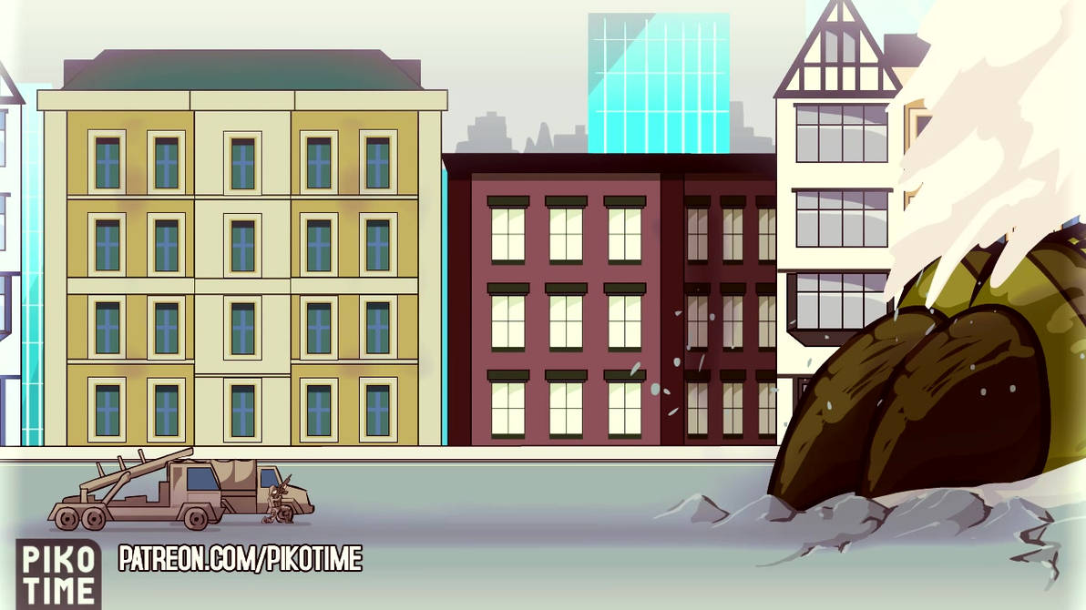 Macro city destruction (Commission) by pikotime on DeviantArt