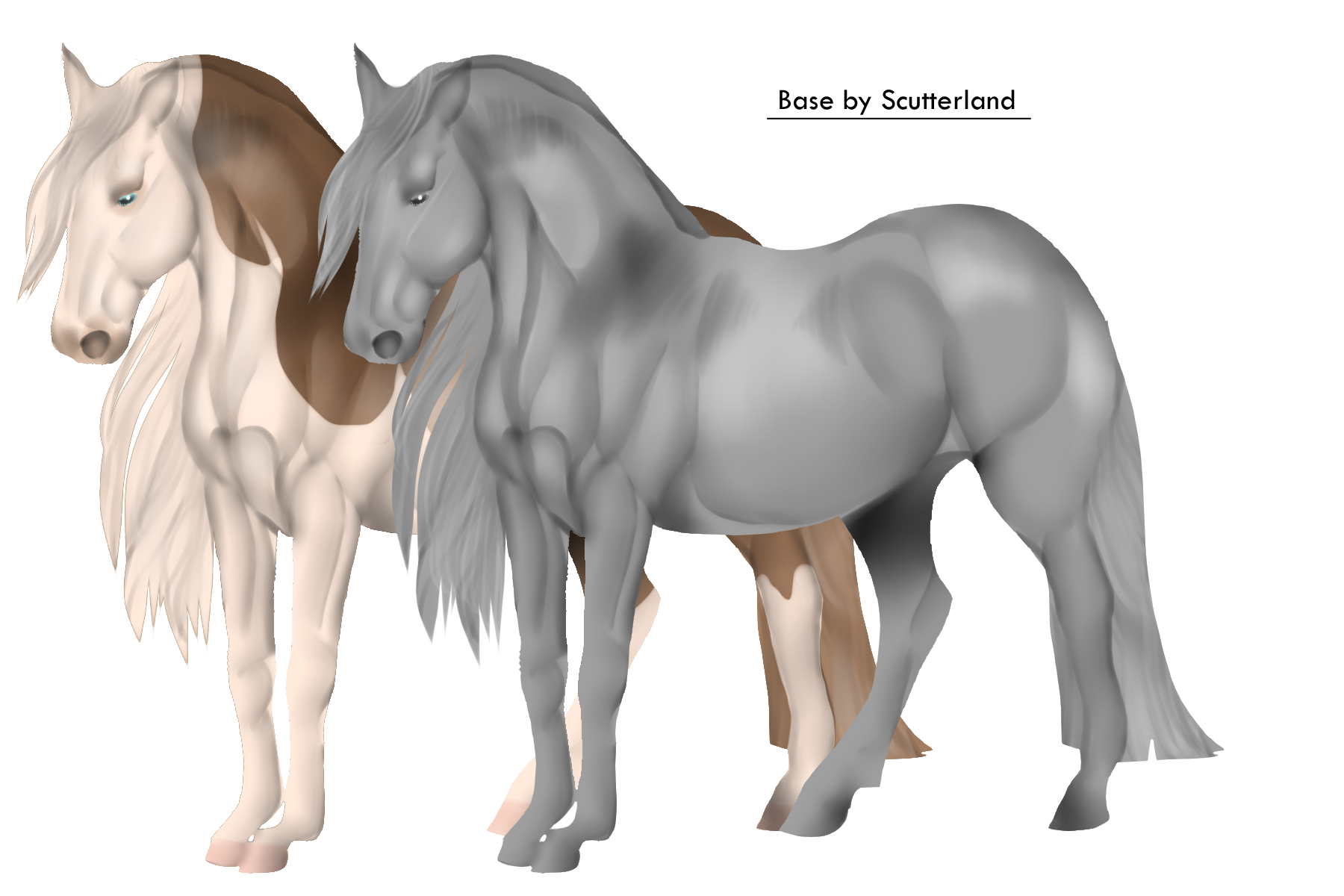 Lineless Horse Base 2 by Scutterland on DeviantArt